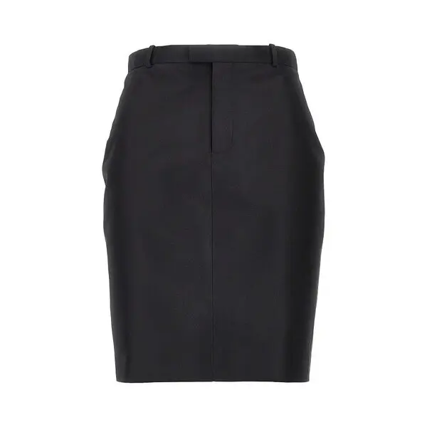 Gucci Silk Faille Pencil Skirt - Black
