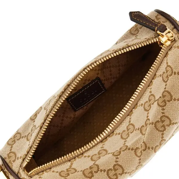 Gucci Gg Canvas Half Horsebit Mini Bag - Beige