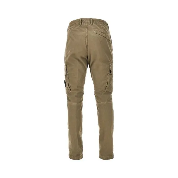 Stone Island Organic Cotton Cargo Pants With Logo Badge