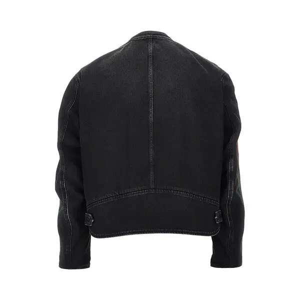 Gucci Denim Jacket With Web Ribbon