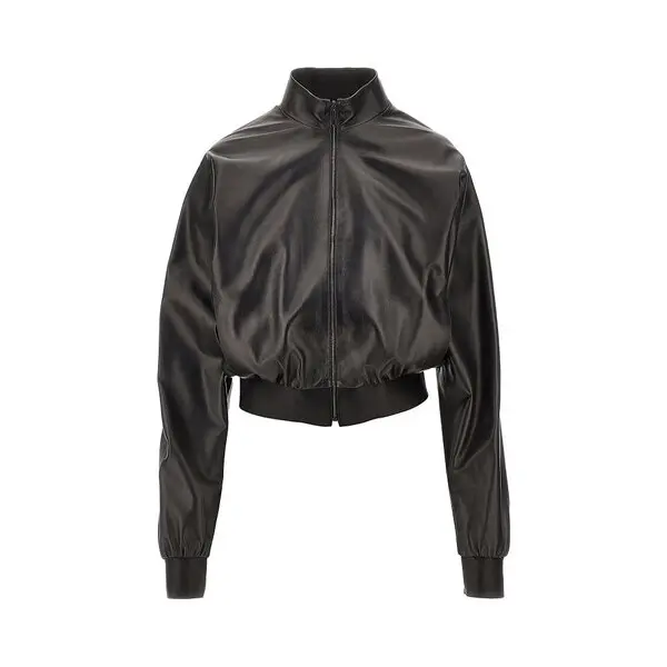 Gucci Nappa Leather Bomber Jacket - Brown