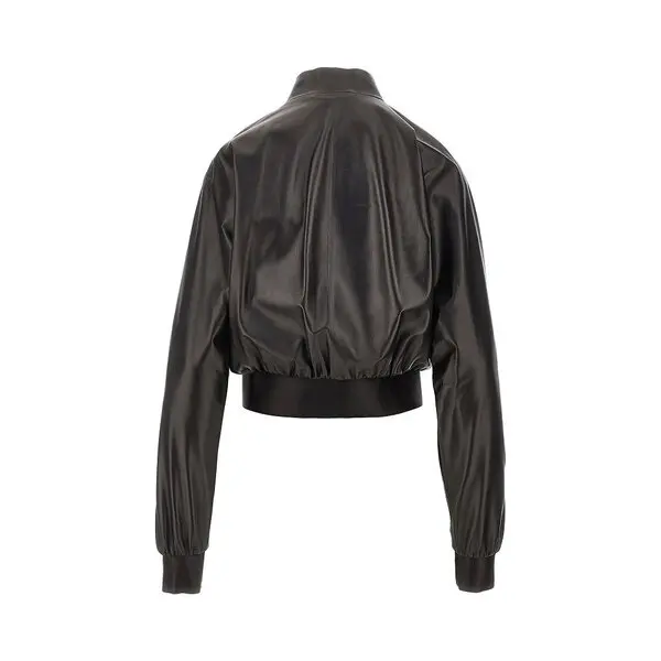 Gucci Nappa Leather Bomber Jacket - Brown
