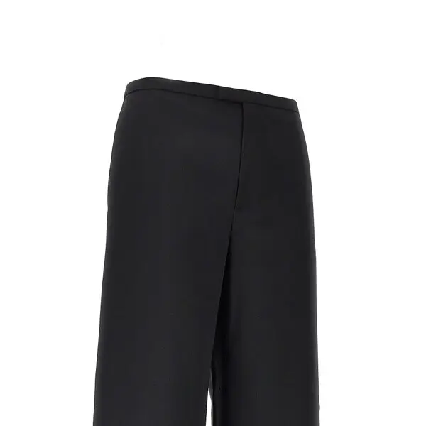 Gucci Wool Twill Wide Leg Pants