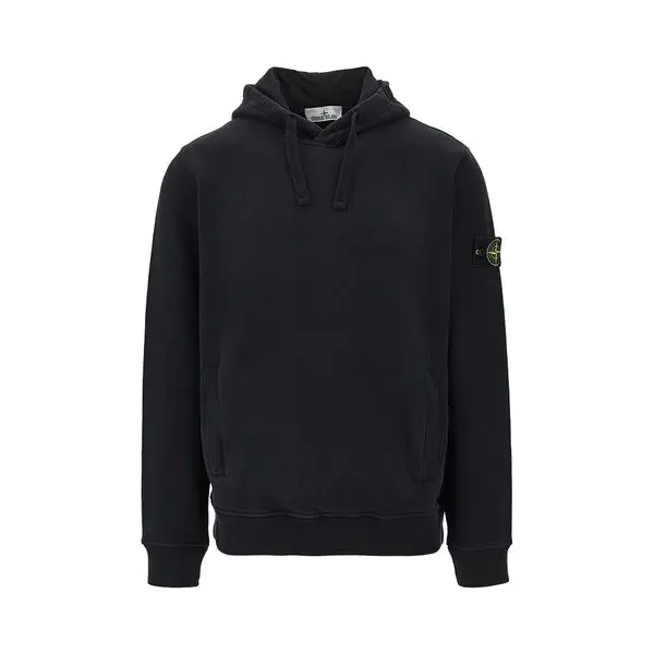 Stone Island Cotton Hoodie - Black