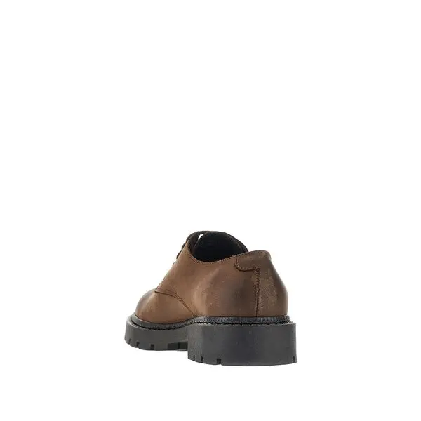BIANCO Leather Lace-up Shoes With Vintage Effect