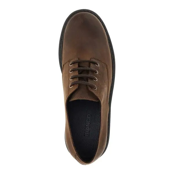 BIANCO Leather Lace-up Shoes With Vintage Effect