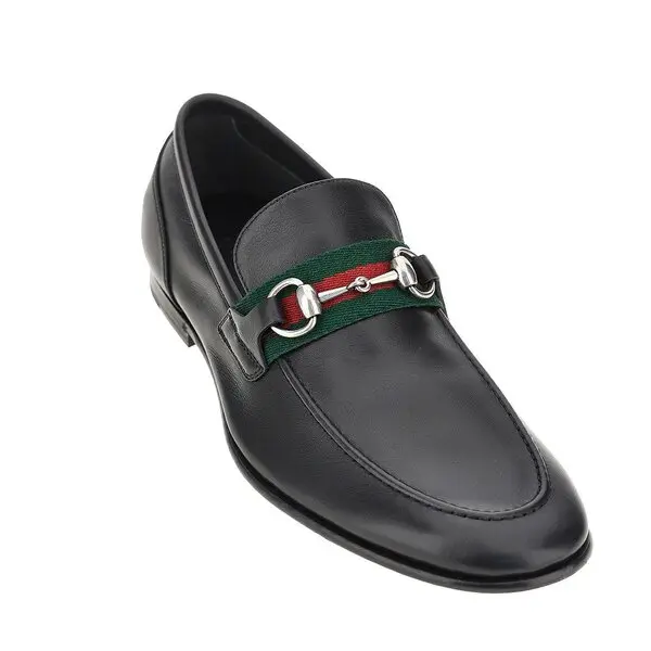 Gucci Leather Horsebit Loafers
