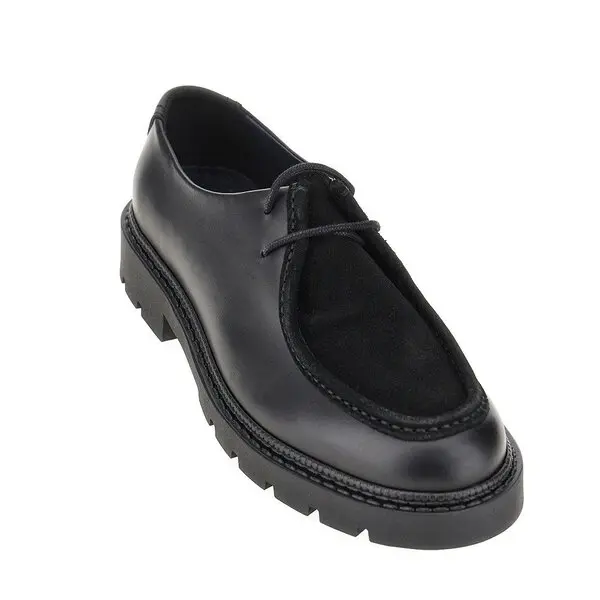 BIANCO Leather Moc-toe Lace-up Shoes