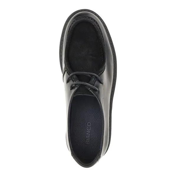 BIANCO Leather Moc-toe Lace-up Shoes