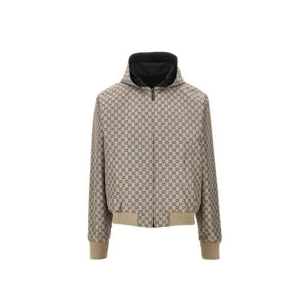 Gucci Reversible Gg Nylon And Cotton Jacket