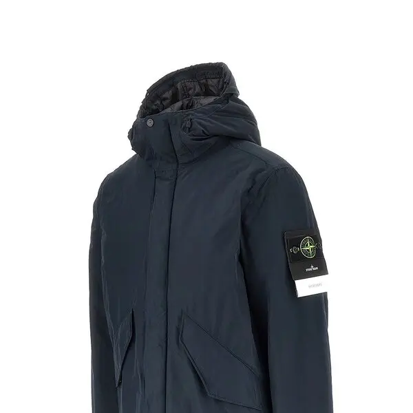 Stone Island Nylon Micro Twill Down Jacket With Primaloft® Gold P.u.r.e. Padding