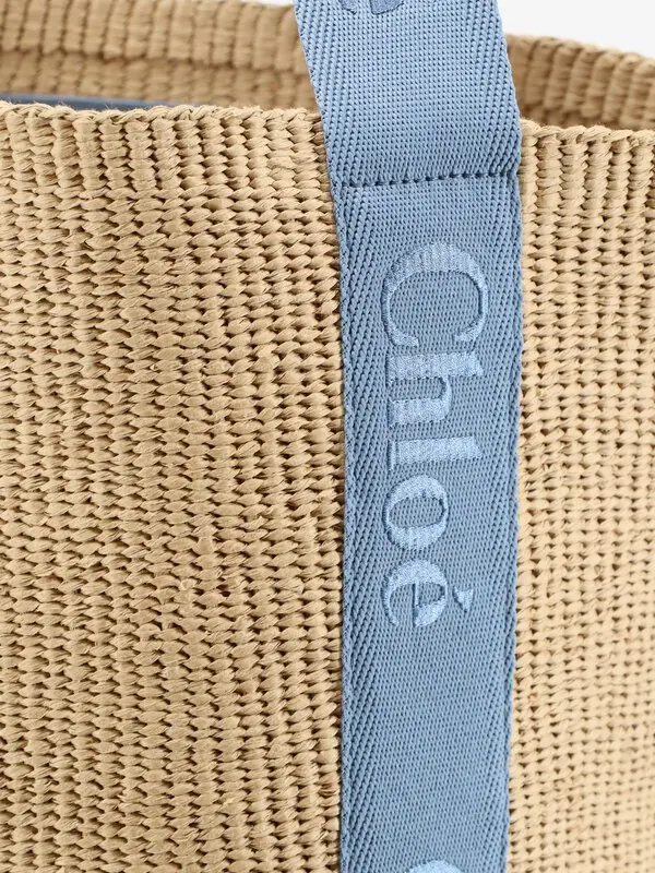 Chloé Woody Raffia Shoulder Bag