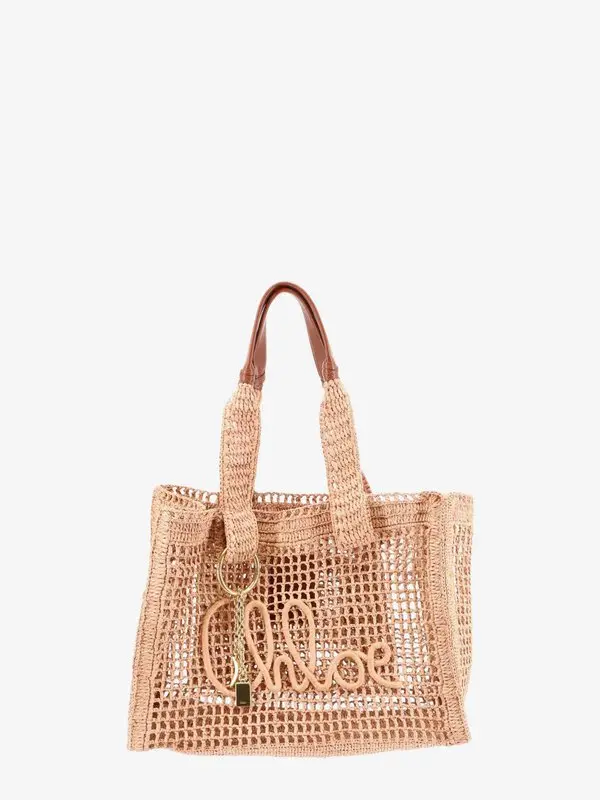 Chloé Eastwest Summer Banana Raffia Shoulder Bag - Brown