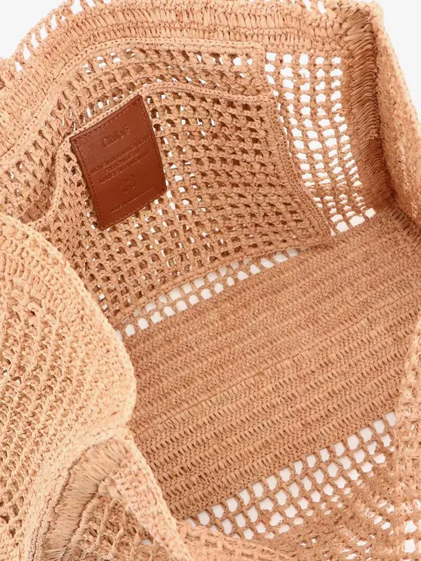 Chloé Eastwest Summer Banana Raffia Shoulder Bag