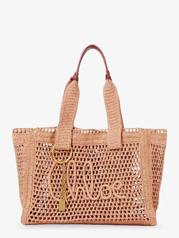 Chloé East/west Summer Banana Raffia Shoulder Bag - Brown