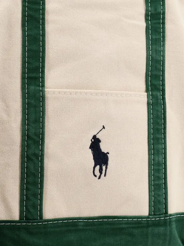 Polo Ralph Lauren Denim Shoulder Bag With Embroidered Logo On The Front