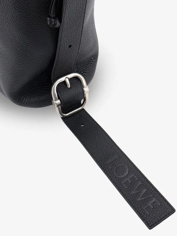 Loewe Loop Leather Crossbody Bag - Black
