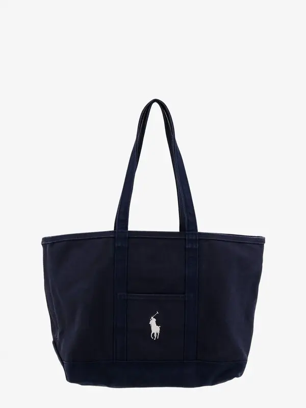 Polo Ralph Lauren Denim Shoulder Bag With Embroidered Logo - Blue