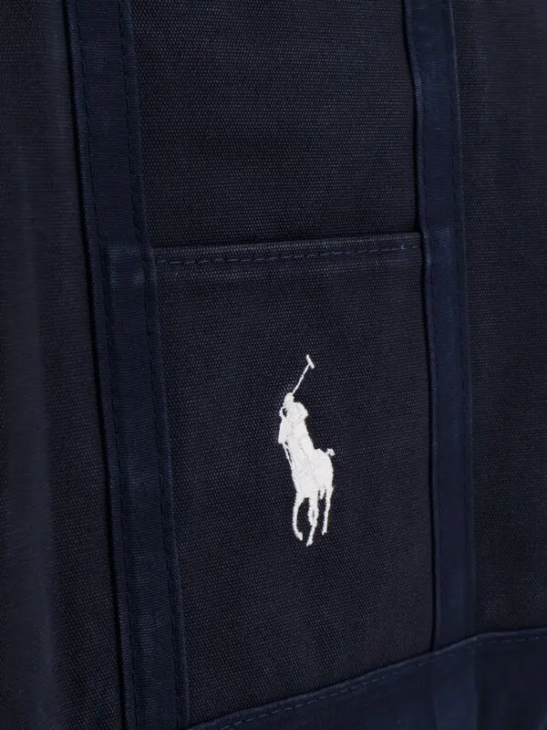 Polo Ralph Lauren Denim Shoulder Bag With Embroidered Logo