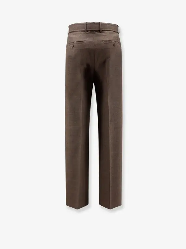 Tagliatore Nevil Virgin Wool Trousers With Belt