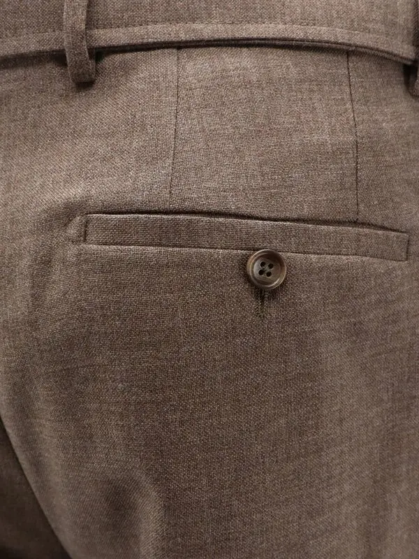 Tagliatore Nevil Virgin Wool Trousers With Belt