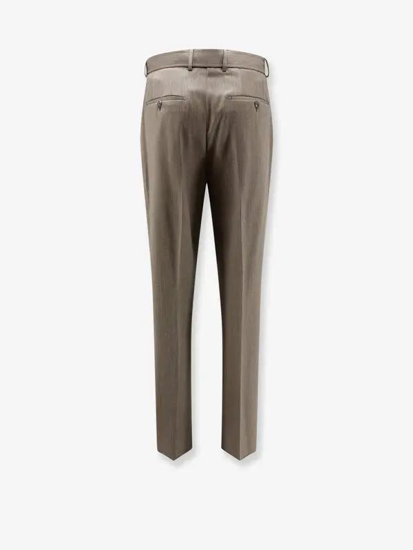 Tagliatore Nevil Virgin Wool Trousers With Belt