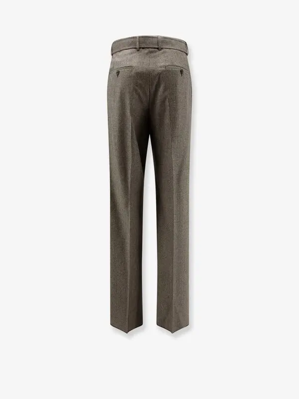 Tagliatore Nevil Virgin Wool Trousrs With Belt