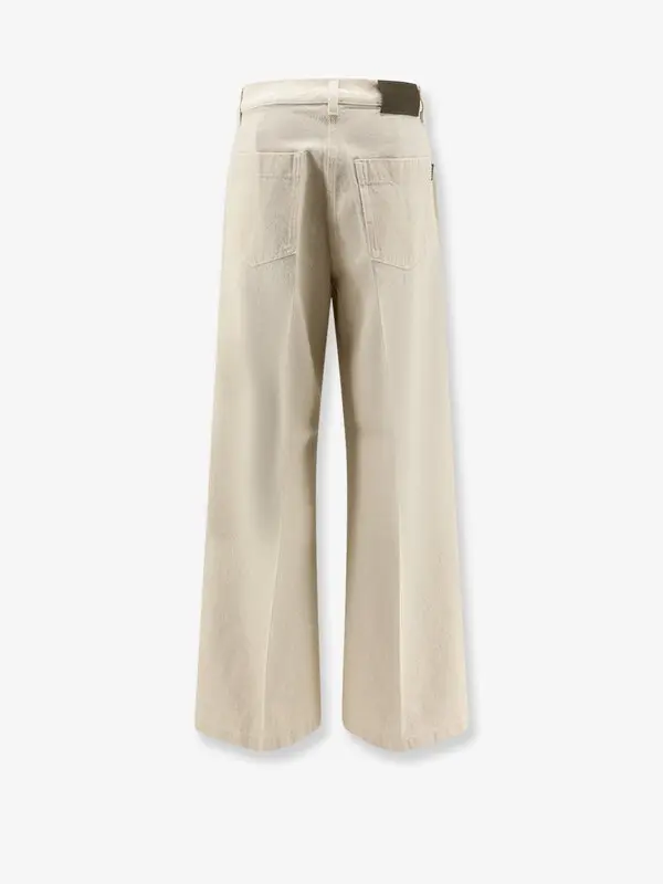 Aspesi Denim Trousers With Back Logo Patch