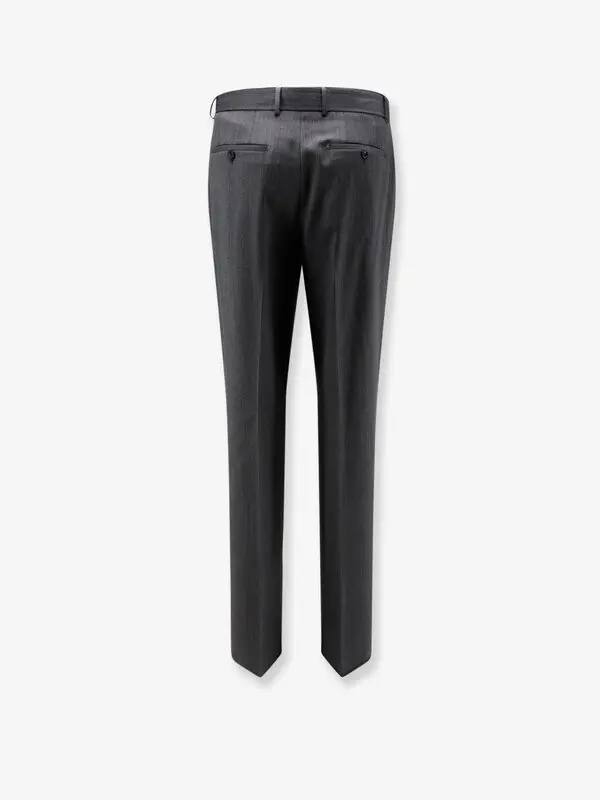 Tagliatore Nevil Virgin Wool Trousers With Belt