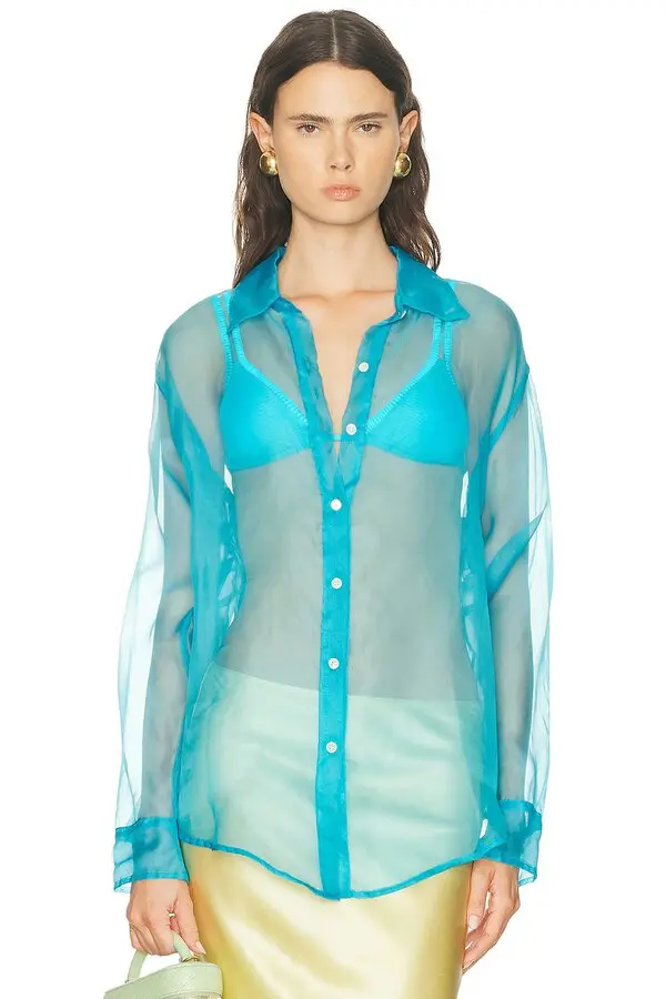 Sprwmn Oversized Organza Shirt