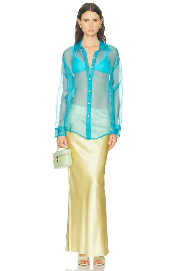 Sprwmn Oversized Organza Shirt