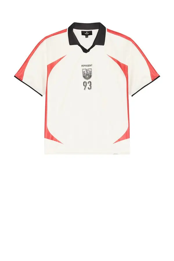 REPRESENT Spike Football Top In White