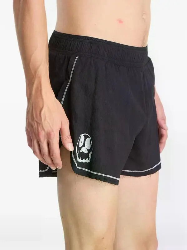 Y3 Chito Graphic-print Side-slit Shorts