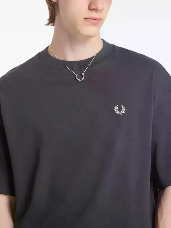 Fred Perry Laurel Wreath Logo-embroidered T-shirt - Grey