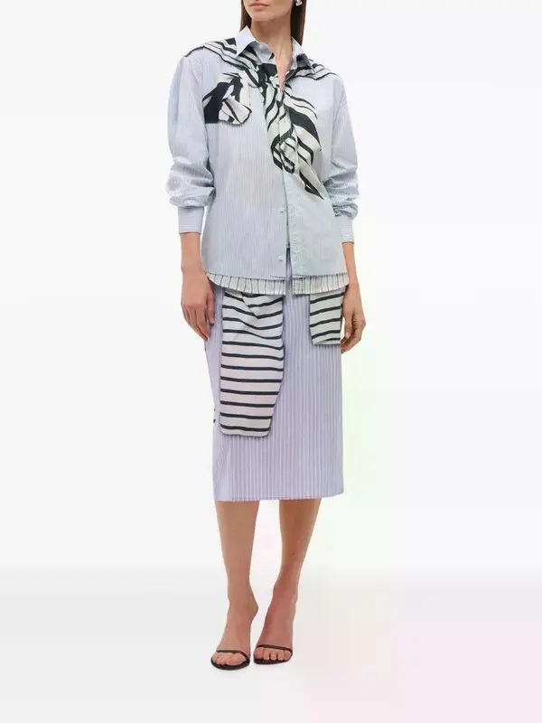 Brandon Maxwell Keegan Striped Shirt