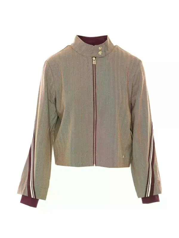 Liu Jo Herringbone-pattern Zip-up Jacket