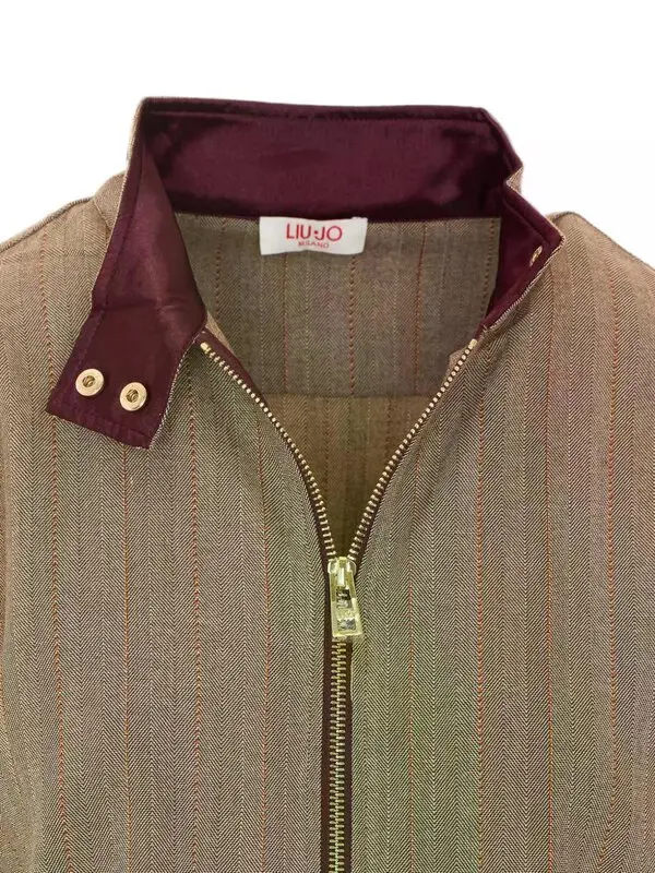 Liu Jo Herringbone-pattern Zip-up Jacket
