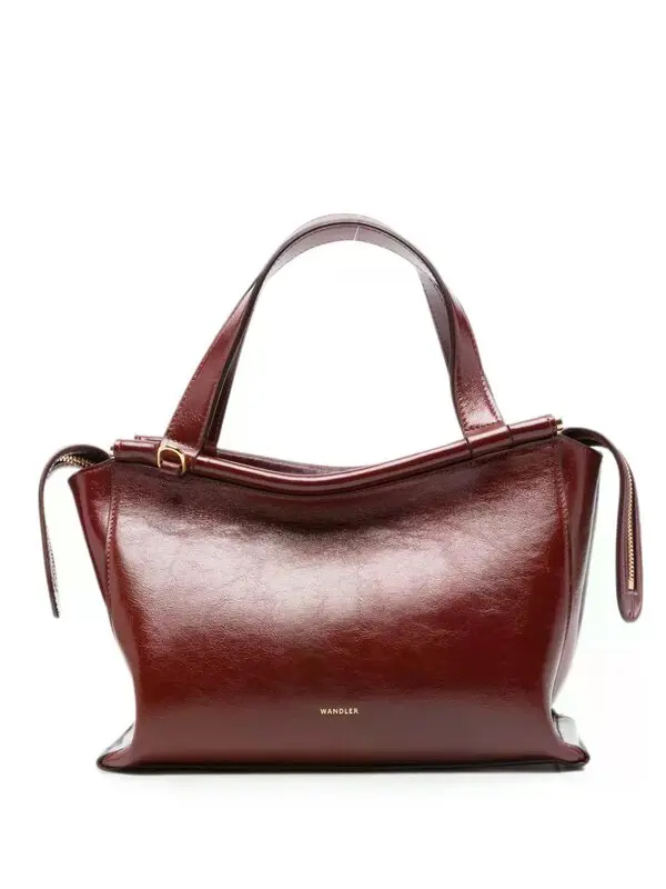 WANDLER Patent-finish Leather Tote Bag - Red