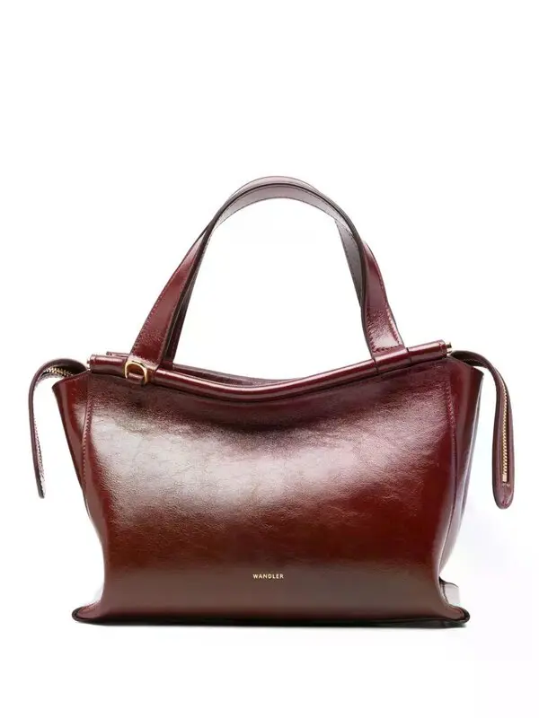 WANDLER Patent-finish Leather Tote Bag - Red