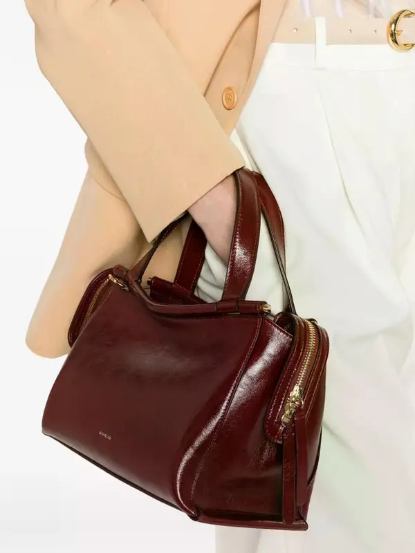 WANDLER Patent-finish Leather Tote Bag - Red