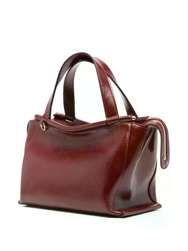 WANDLER Patent-finish Leather Tote Bag - Red