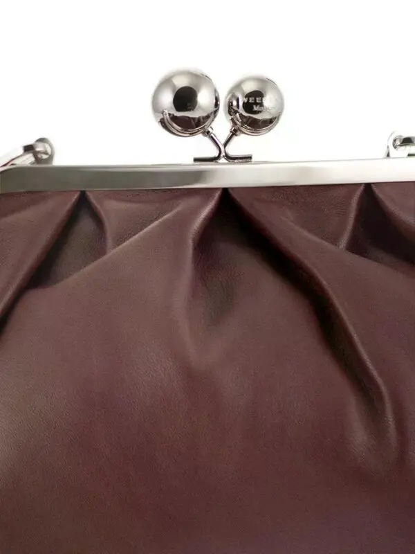 Max Mara Medium Pasticcino Leather Clutch Bag