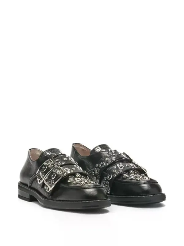 N°21 Eyelet-embellished Buckled Derby Shoes