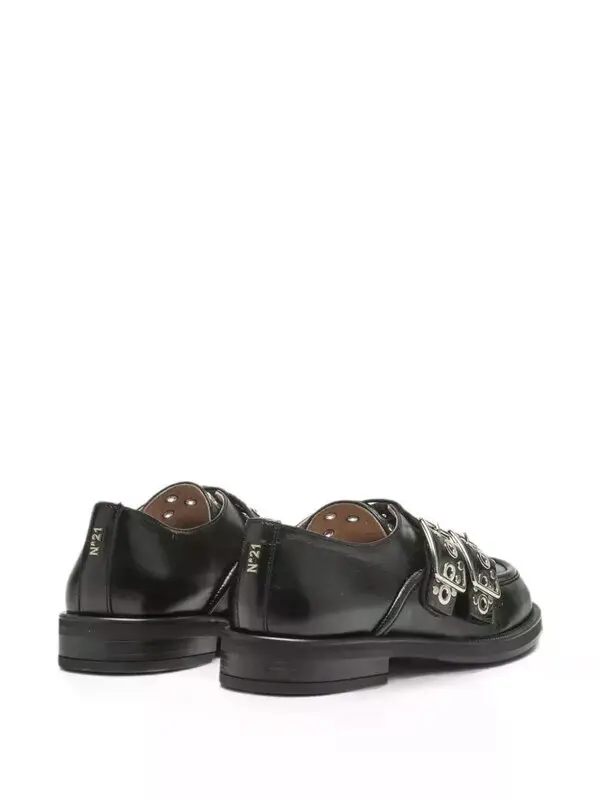 N°21 Eyelet-embellished Buckled Derby Shoes