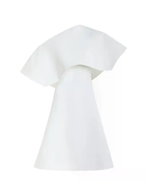 A.W.A.K.E. Mode Off-shoulder Oversized-collar Mini Dress