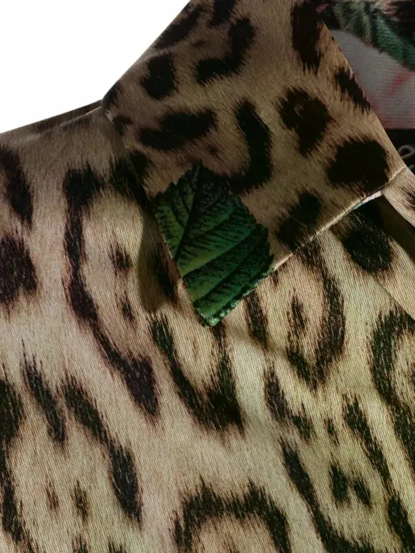 Roberto Cavalli Leopard-print Floral-print Shirt