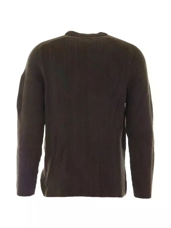 C.P. COMPANY Ribbed-knit Logo-patch Sweater