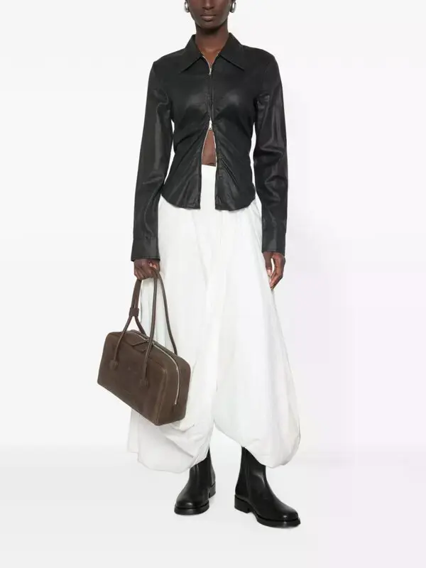 MARGESHERWOOD Logo-embossed Leather Shoulder Bag