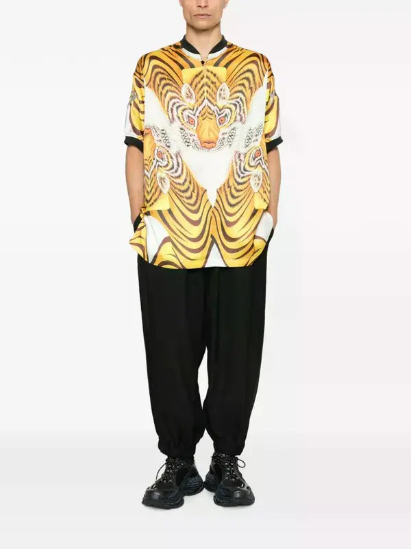 Y3 Tiger-print Short-sleeve Top