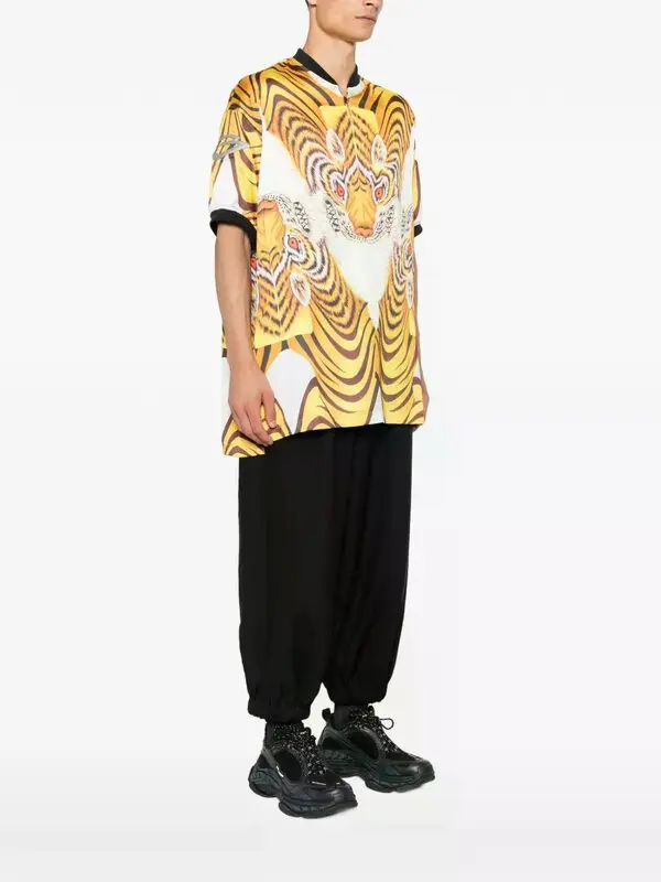 Y3 Tiger-print Short-sleeve Top